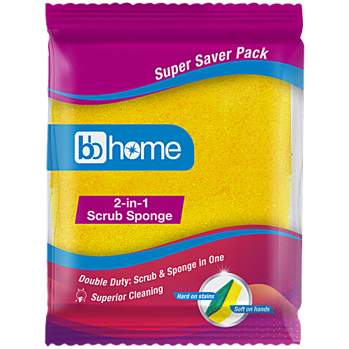 Buy BB Home Scrub Sponge Large 2 In 1 Online at Best Price of Rs 39 ...