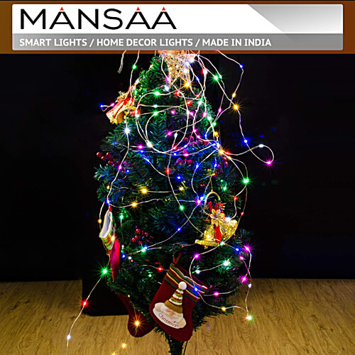 Buy MANSAA String Light, 2 m, 20 LEDs, Multicolour, USB Operated, Home ...