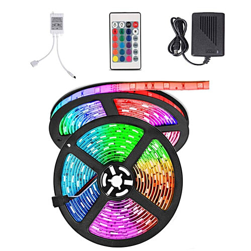 Buy MANSAA LED Strip Light 4 Mtr 150 LEDs Multicolour Direct Plug In ...