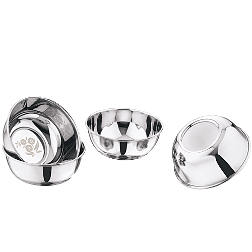 Buy Kitchen Essentials Stainless Steel Prem Bowl - No.55, Laser Etching ...