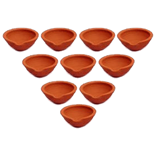 Buy Mangalbhavan.in Decorative Handmade Normal/Regular Clay/Mitti Diya ...