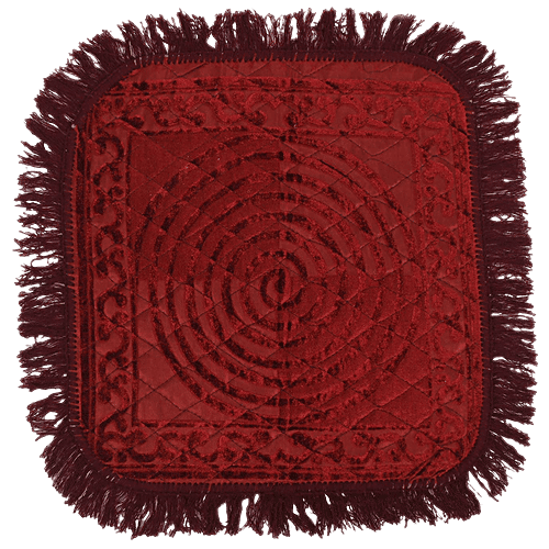 Buy JBG Home Store Velvet Pooja/Meditation Mat - 51 x 51 cm, Maroon Online at Best Price of Rs ...