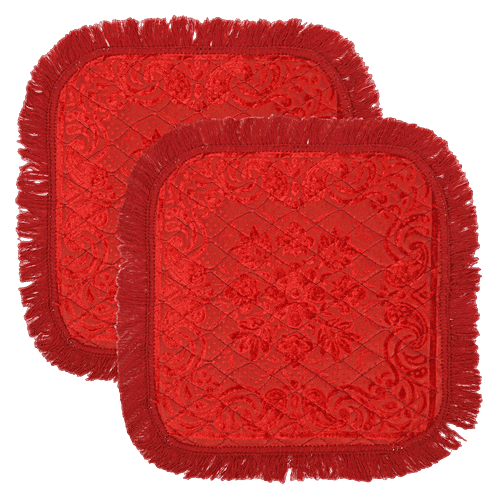 Buy JBG Home Store Velvet Pooja/Meditation Mat - 51 x 51 cm, Red Online at Best Price of Rs 349 ...