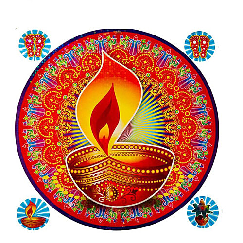 Buy Creative Space Diwali Rangoli Sticker - For Floor/Door/Pooja Room ...