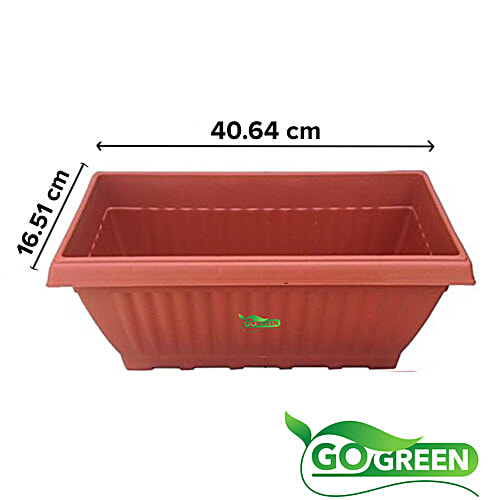 Buy Go Green Garden Queen Pot No 140 - Brown, 40.64 x 17.14 cm Online ...