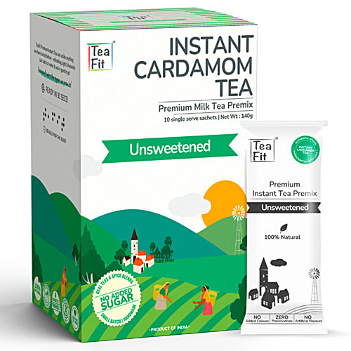 Buy Teafit Premium Instant Milk Tea Premix - Cardamom, Unsweetened ...