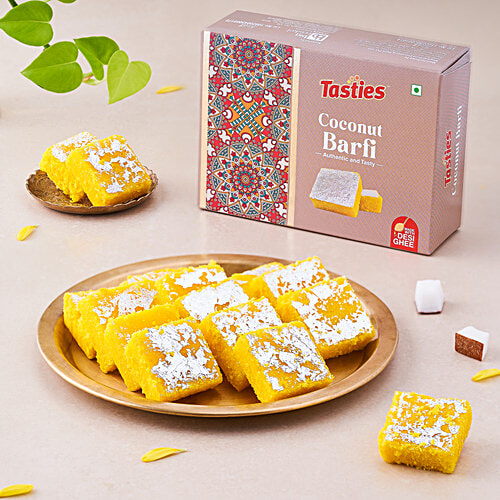 Buy Tasties Coconut Barfi Mithai / Sweet - Made With Desi Ghee Online ...