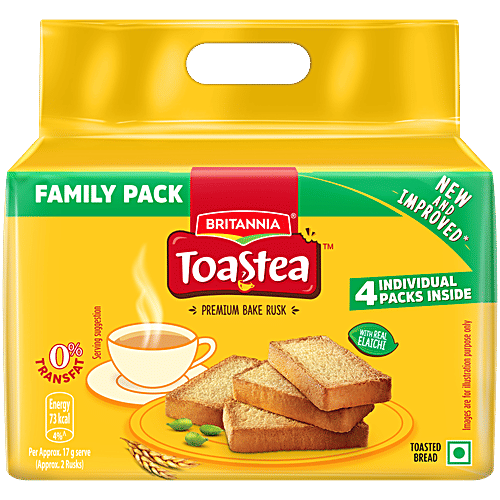 Buy Britannia Toastea Premium Bake Rusk - With Real Elaichi Online at ...