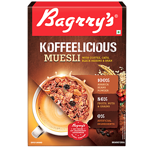 Buy Bagrry'S Koffeelicious Muesli - With Coffee, Oats, Black Raisins ...