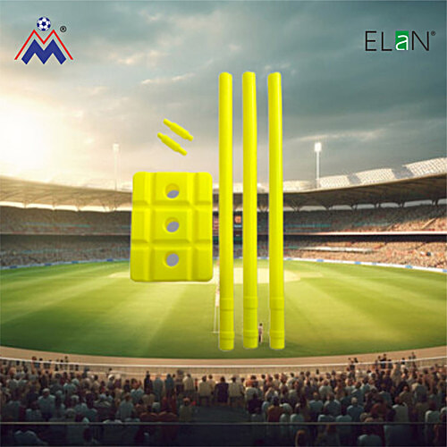Buy Elan Plastic Stump Set - With Three Wickets, Yellow, 10+ Years, L ...