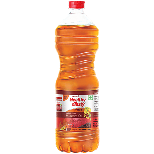 Buy Emami Healthy & Tasty Kachchi Ghani Mustard Oil - Strong Online at ...