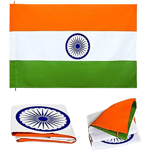 Buy Creative Space Satin Fabric Indian Flag - Har Ghar Tiranga, 30 x 46 ...