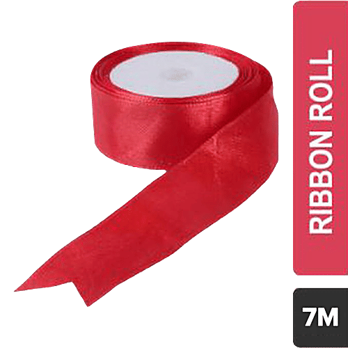Buy Creative Space Red Ribbon - Length 7 M Roll, 10X2X10 cm Online at ...