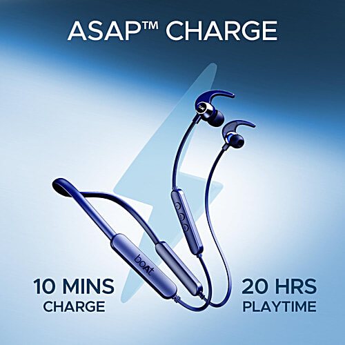 boAt Rockerz 255 Pro + Wireless Bluetooth Earphones - Navy Blue, 1 pc ...