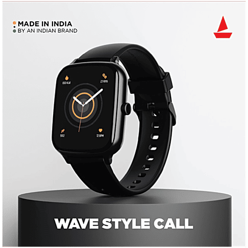 Buy boAt Wave Style Call Smartwatch - Active Black, 4.29 cm Online at ...