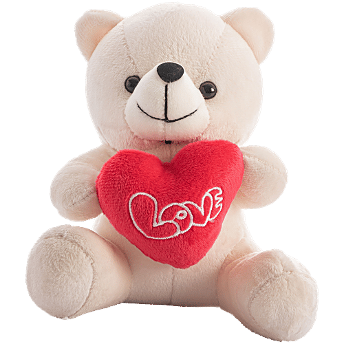 Buy Dimpy Stuff Teddy Bear With Heart - Beige, Love Quote Online at ...