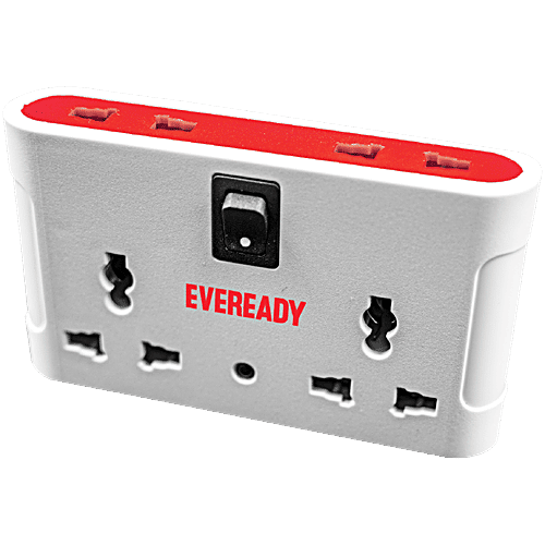 Buy Eveready EverProtect Multiplug i4 With LED Indicator, Fire ...
