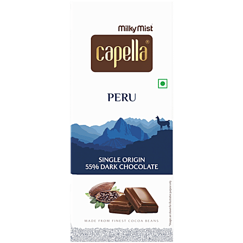 Buy Milky Mist Capella Peru Single Origin 55% Dark Chocolate Online at Best Price of Rs 125 ...