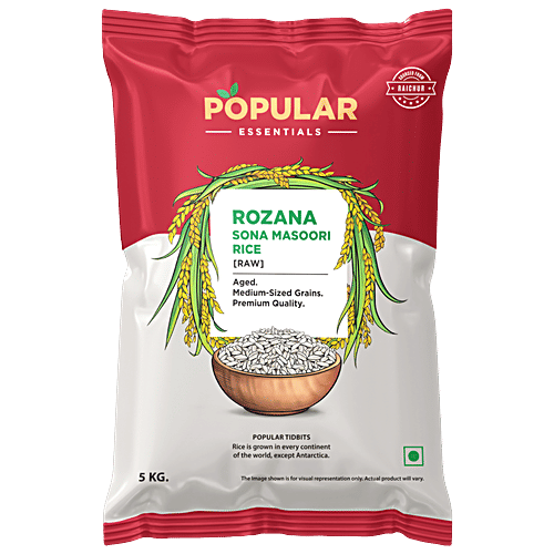 Buy Popular Essentials Rozana Sona Masoori Raw Rice Online at Best ...