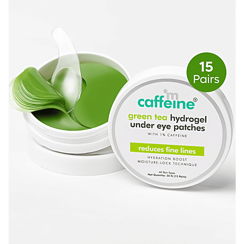 Buy mCaffeine Green Tea Hydrogel Under Eye Patches - With 1% Caffeine ...