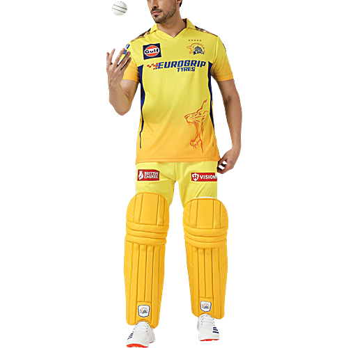 Buy Playr X Chennai Super Kings CSK Fan Jersey - Dhoni 7, Half Sleeve ...