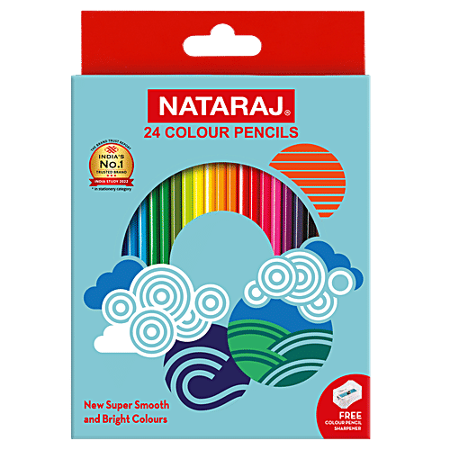 Buy Natraj Full Size Colour Pencils - 24 Shades Online at Best Price of ...
