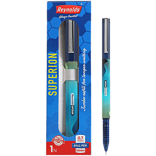 Buy Reynolds Superion Ball Point Pen - Blue Ink Online at Best Price of ...
