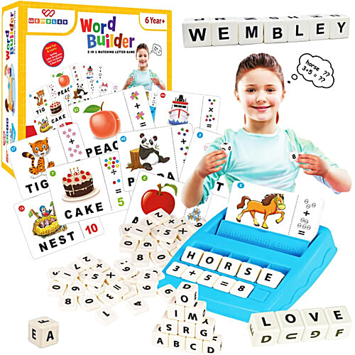 Buy Wembley Educational Toys Spelling Brain Games - For Kids, 2 In 1 ...