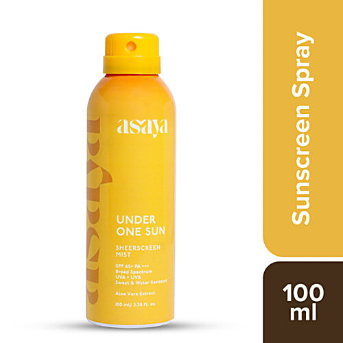 Buy asaya Under One Sun Sheerscreen Mist - SPF 65+ PA+++ Online at Best ...