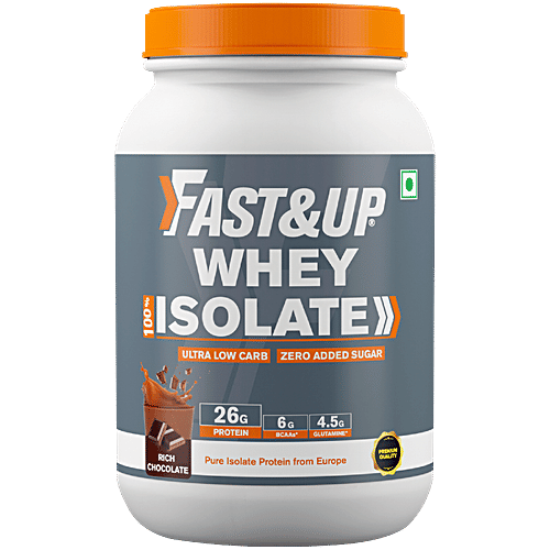 Buy Fast&Up Whey Protein Isolate European Rich Chocolate - Ultra Low ...