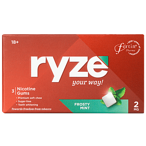 Buy Ryze Nicotine Gums - 2 mg, Frosty Mint, Sugar Free Online at Best ...