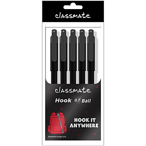 Buy Classmate Hook 0.7 Ball Pen - Black Online at Best Price of Rs 50 - bigbasket