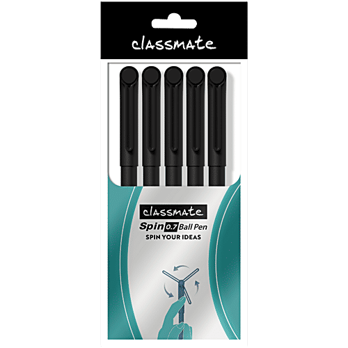 Buy Classmate Spin 0.7 Ball Pen - Black Online at Best Price of Rs 50 ...