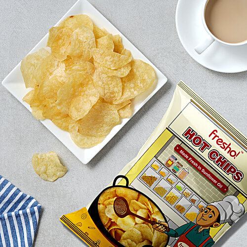 Buy fresho! Hot Chips - Salted Potato Chips Online at Best Price of Rs ...