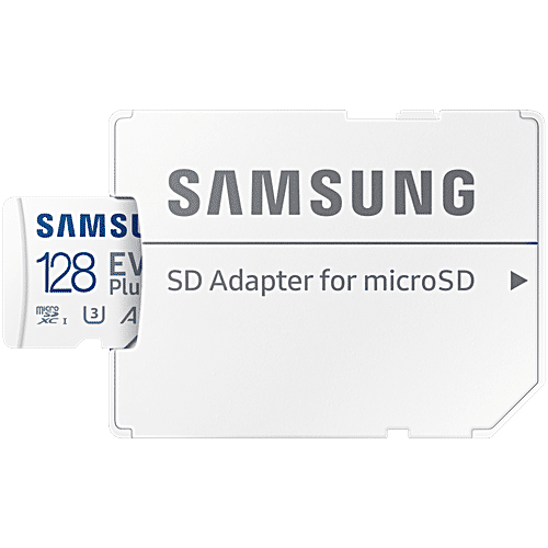 Buy Samsung EVO Plus 128GB Micro SDXC With SD Adaptor, Up To 160MB/s, Memory Card, MB-MC128SA/IN ...