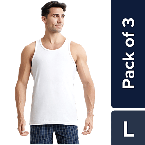 Buy Jockey 8820 Men's Super Combed Cotton Round Neck Sleeveless Vest ...