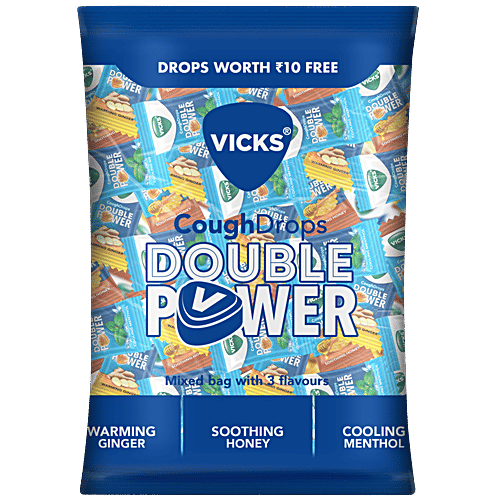 Buy Vicks Cough Drops Double Power: Menthol, Ginger, Honey Online at ...