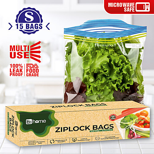 Buy bb home Ziplock Bags - Small Online at Best Price of Rs 90 - bigbasket