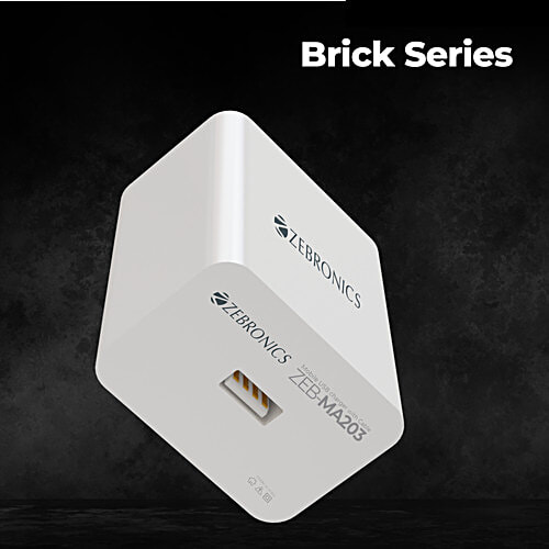 Buy Zebronics MA203 USB Port/Single Port Adapter - 30 Watts, Quick ...