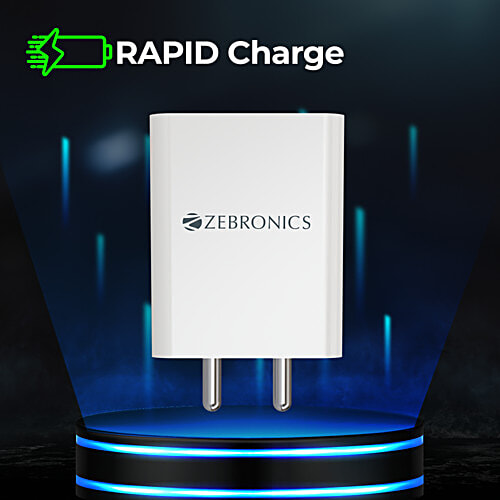 Buy Zebronics MA203 USB Port/Single Port Adapter - 30 Watts, Quick ...