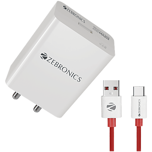 Buy Zebronics MA203 USB Port/Single Port Adapter - 30 Watts, Quick ...