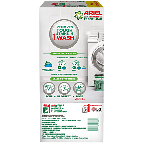 Buy Ariel Liquid Detergent Front Load - Stain Removal In Washing Machine Online at Best Price of ...