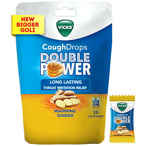 Buy Vicks Cough Drops Double Power - Warming Ginger Online at Best ...