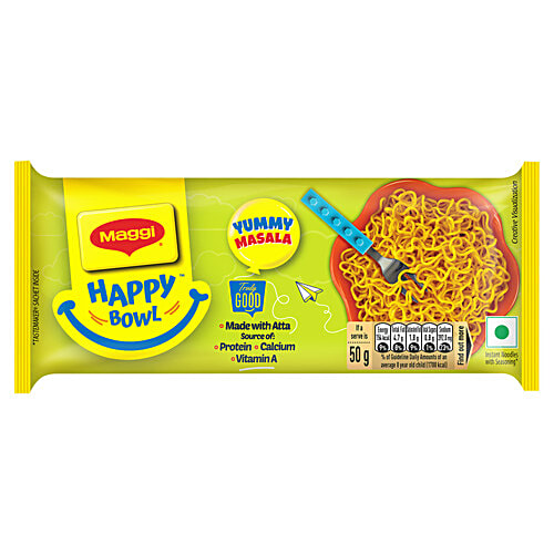 Buy MAGGI Happy Bowl Yummy Masala Instant Noodles Online at Best Price ...