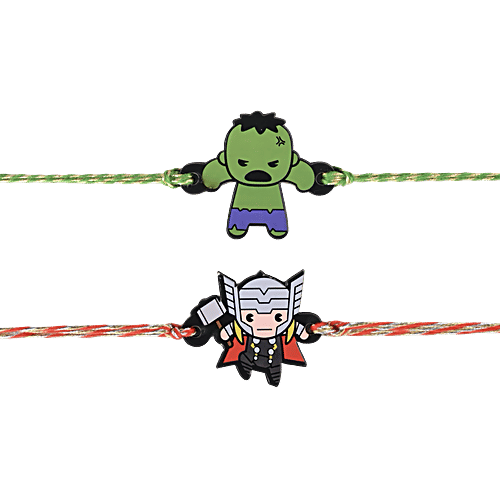 Buy Marvel The Hulk & Mighty Thor Rakhi Set - DA 74 Online at Best ...