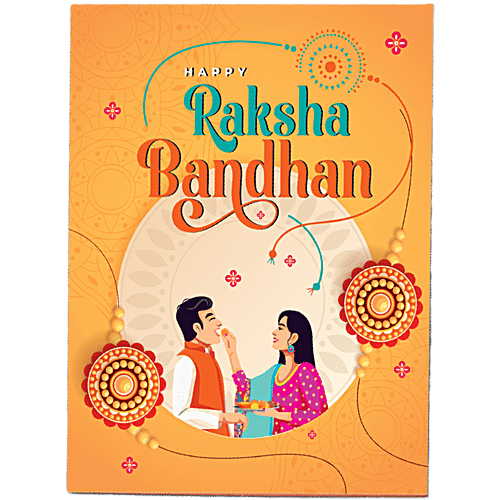 Buy Brodees Rakhi Greetings Card - For Bhai/Bhabhi Online at Best Price ...