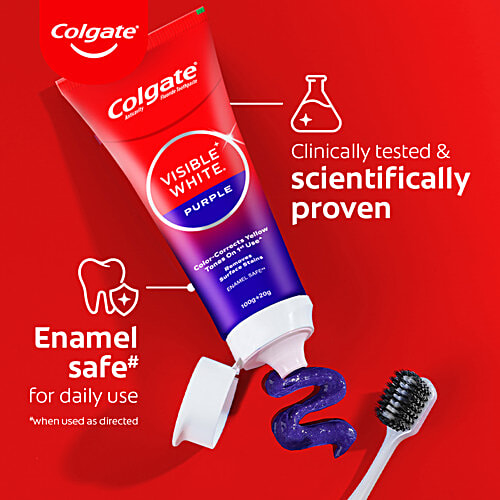 Buy Colgate Visible White Purple Toothpaste Online at Best Price of Rs ...