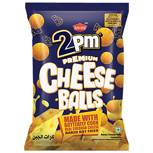 Buy 2PM Snacks Premium Cheese Balls With Butterfly Corn & Cheddar Cheese Online at Best Price of ...