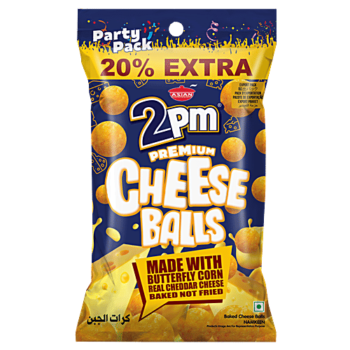 Buy 2PM Snacks Premium Cheese Balls With Butterfly Corn & Cheddar ...