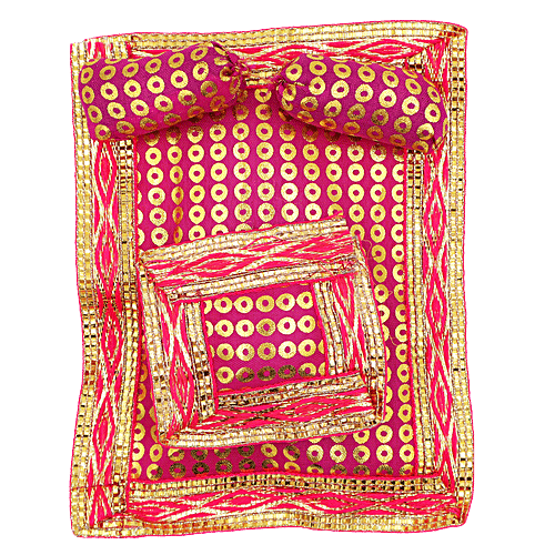 Buy Lovely Pooja Gada Takiya Set - 17.5 x 113.5 x 1 cm Online at Best ...